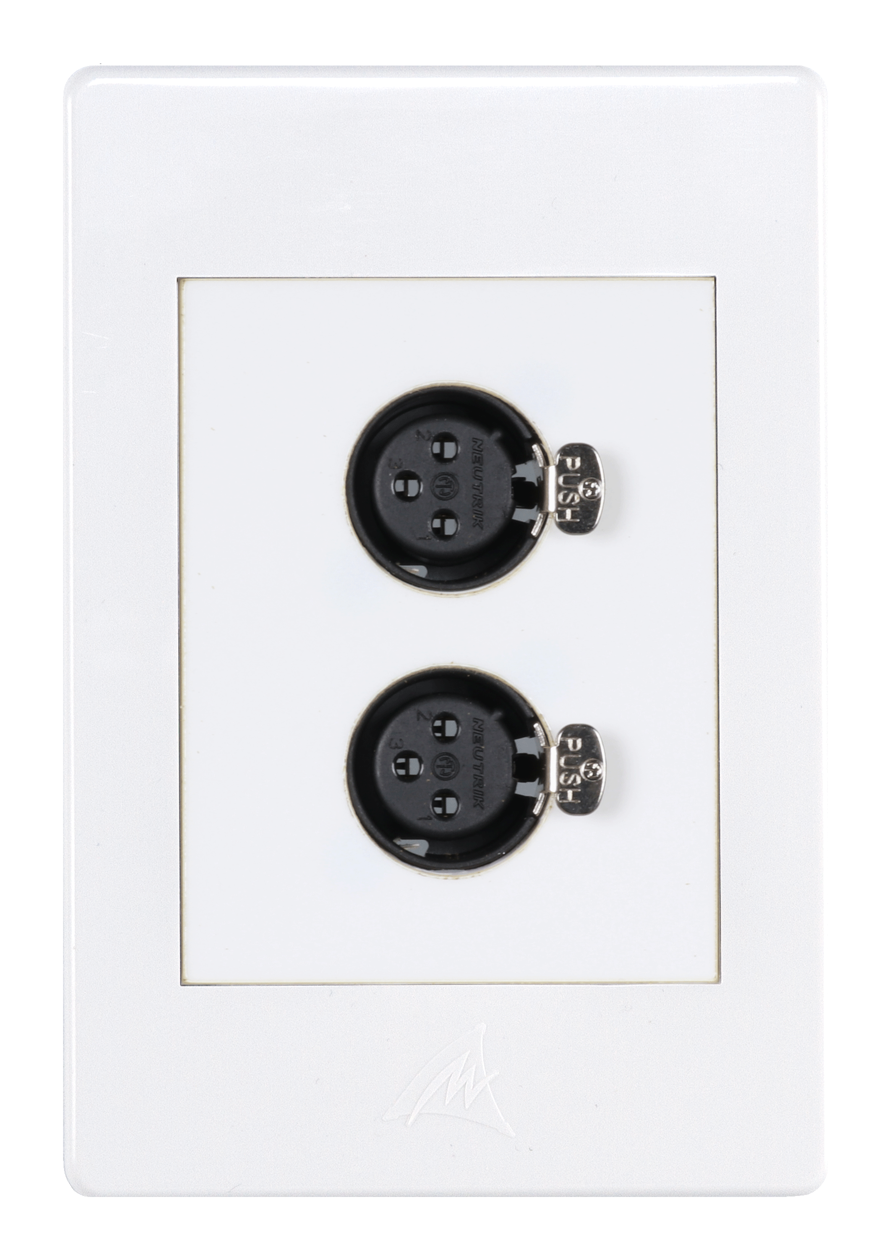 Dual Female XLR Wall Plate HPM WP2X - Amber Technology New Zealand