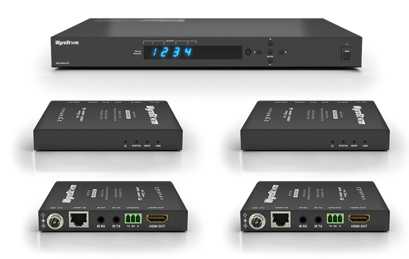 4K UHD 4x4 HDBaseT Matrix Sw 3 HDBT - Amber Technology New Zealand